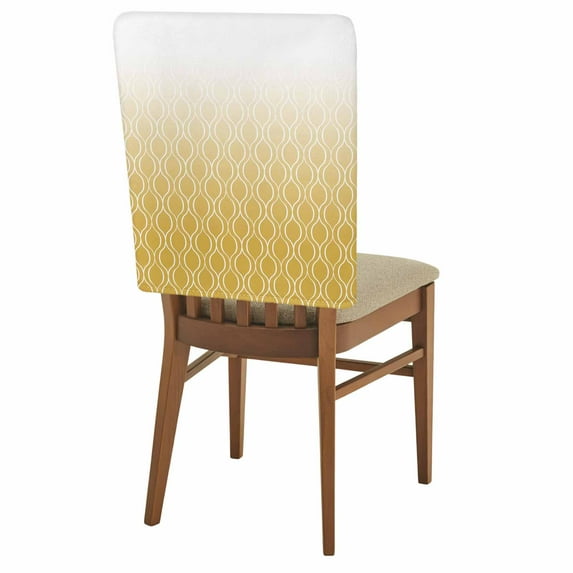 Abstract Art Chair Back Covers Set of 4, Classic Yellow Line Gradient ...