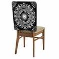 Abstract Art Chair Back Covers Set of 6, Black Ethnic Simple Line Theme ...