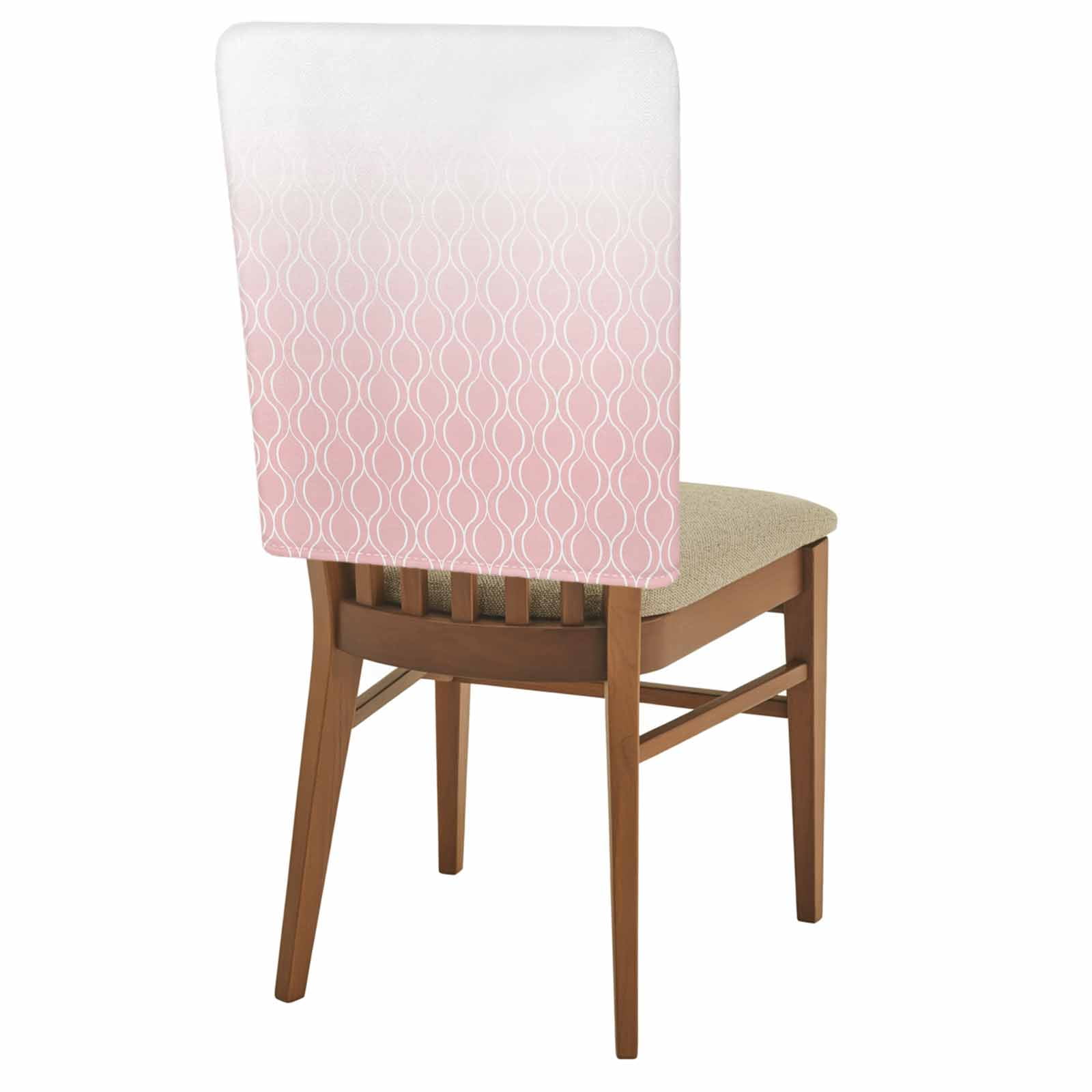 Abstract Art Chair Back Covers Set of 8, Classic Pink Line Gradient ...