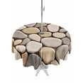 Abstract Art Cobblestones Round Outdoor Tablecloth with Umbrella Hole ...