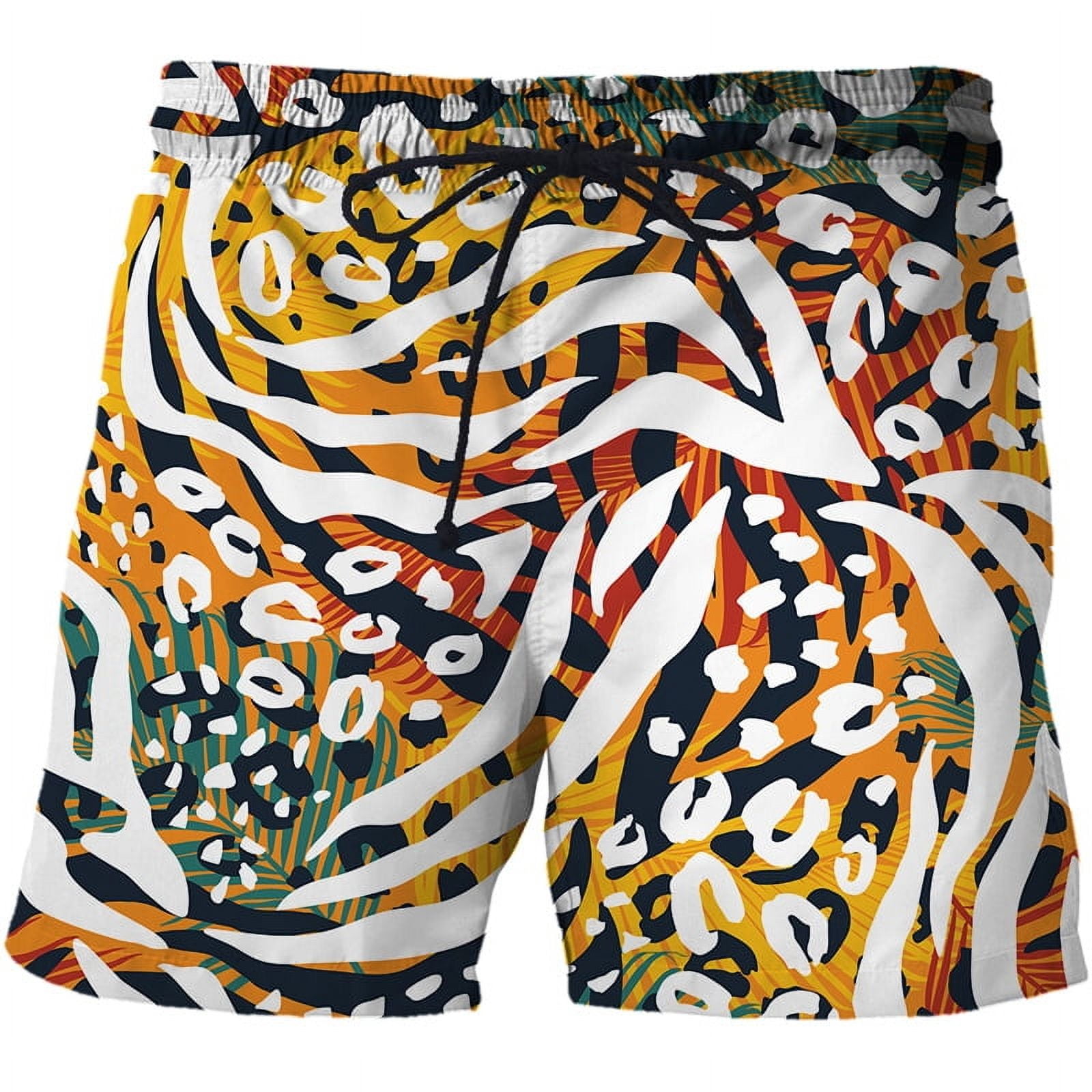 Abstract Art Color Short Pants Men Women 3D Printed Swimsuit Swim ...
