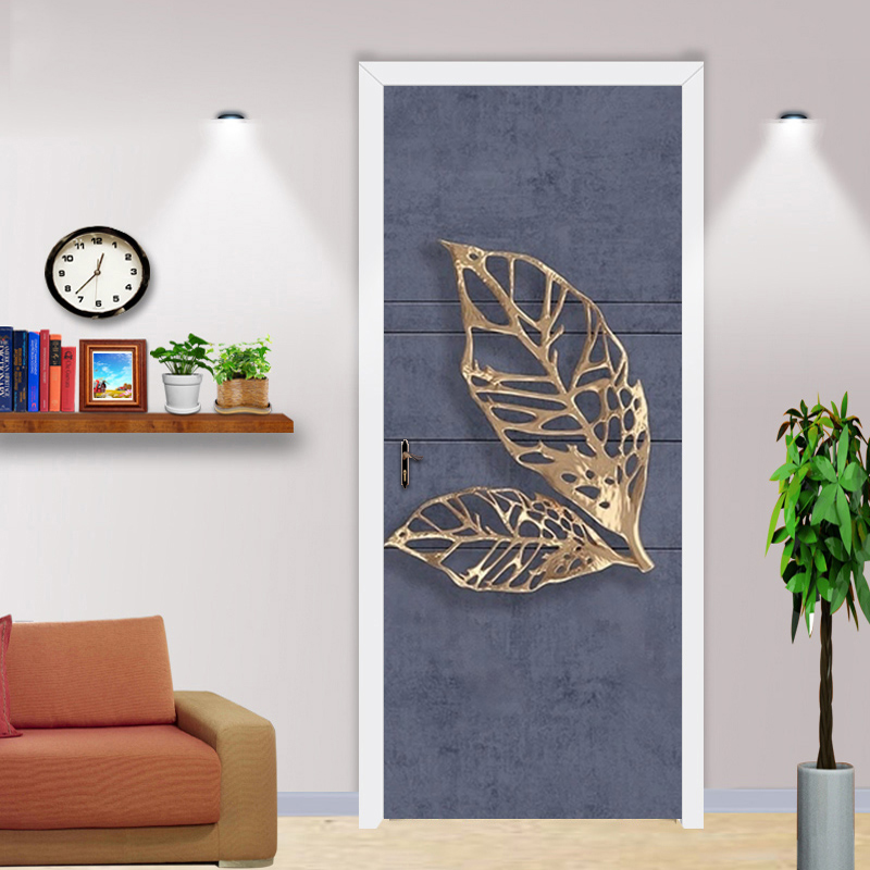 Abstract Art Decor Door Stickers Self-adhesive PVC Waterproof ...