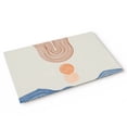 Abstract Art Door Mat Sunset Orange Blue Line Modern Geometric Non Slip ...