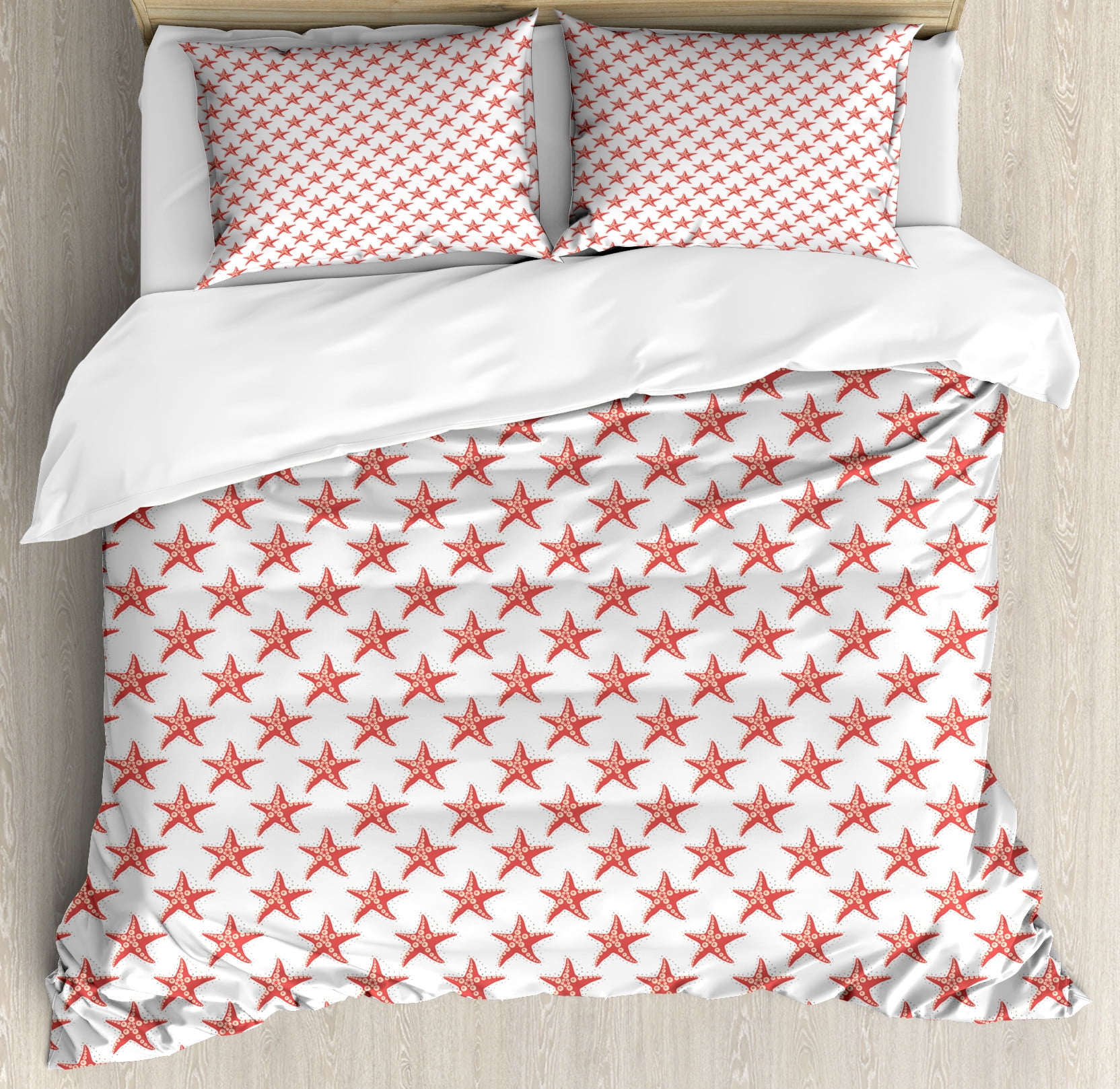 Abstract Art Duvet Cover Set, Starfish Marine Magic Ocean Creatures ...