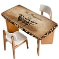 Abstract Art Fitted Rectangle Tablecloth 24" x 50" Leopard Bathtub Le ...
