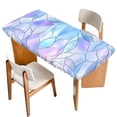 Abstract Art Fitted Rectangle Tablecloth 30" x 60" Gradient Stained ...