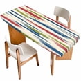 Abstract Art Fitted Rectangle Tablecloth 32" x 96" Red Blue Green ...