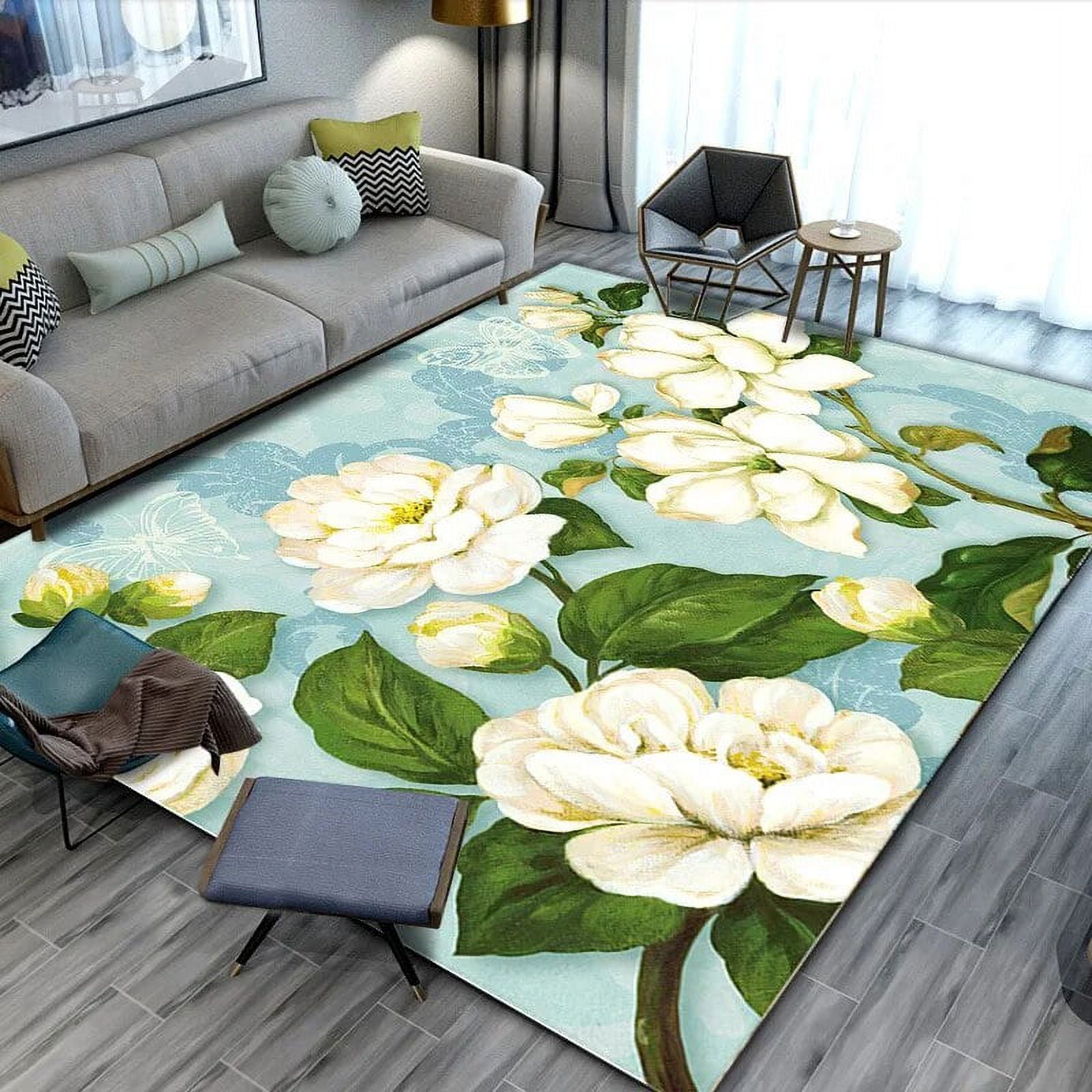 Abstract Art Floral Carpets Hallway Rug 3D Flower Living Room Bedroom ...