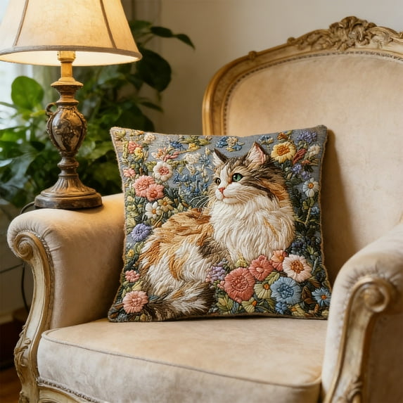 Abstract Art Floral Design Throw Pillow Cover Home Decor - Double-Sided ...