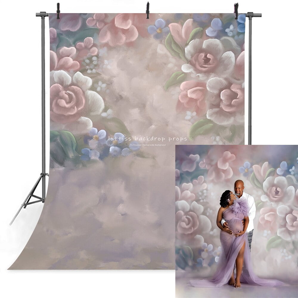 Abstract Art Flowers Photography Backdrops Maternity Portrait Painting ...
