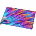 Abstract Art Front Door Rugs 2x3ft Blue Purple Yellow Gradient Flame ...