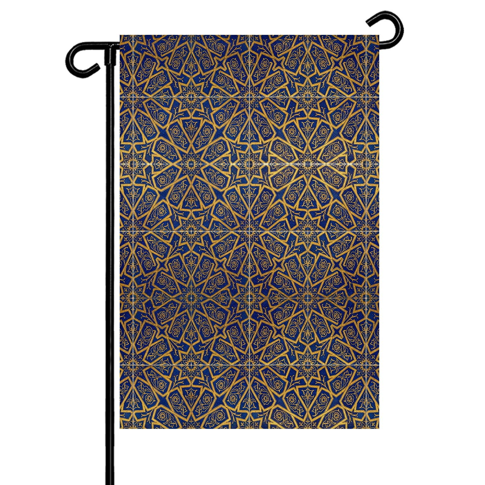 Abstract Art Garden Flag 12x18 Inch Retro Golden Geometric Texture ...