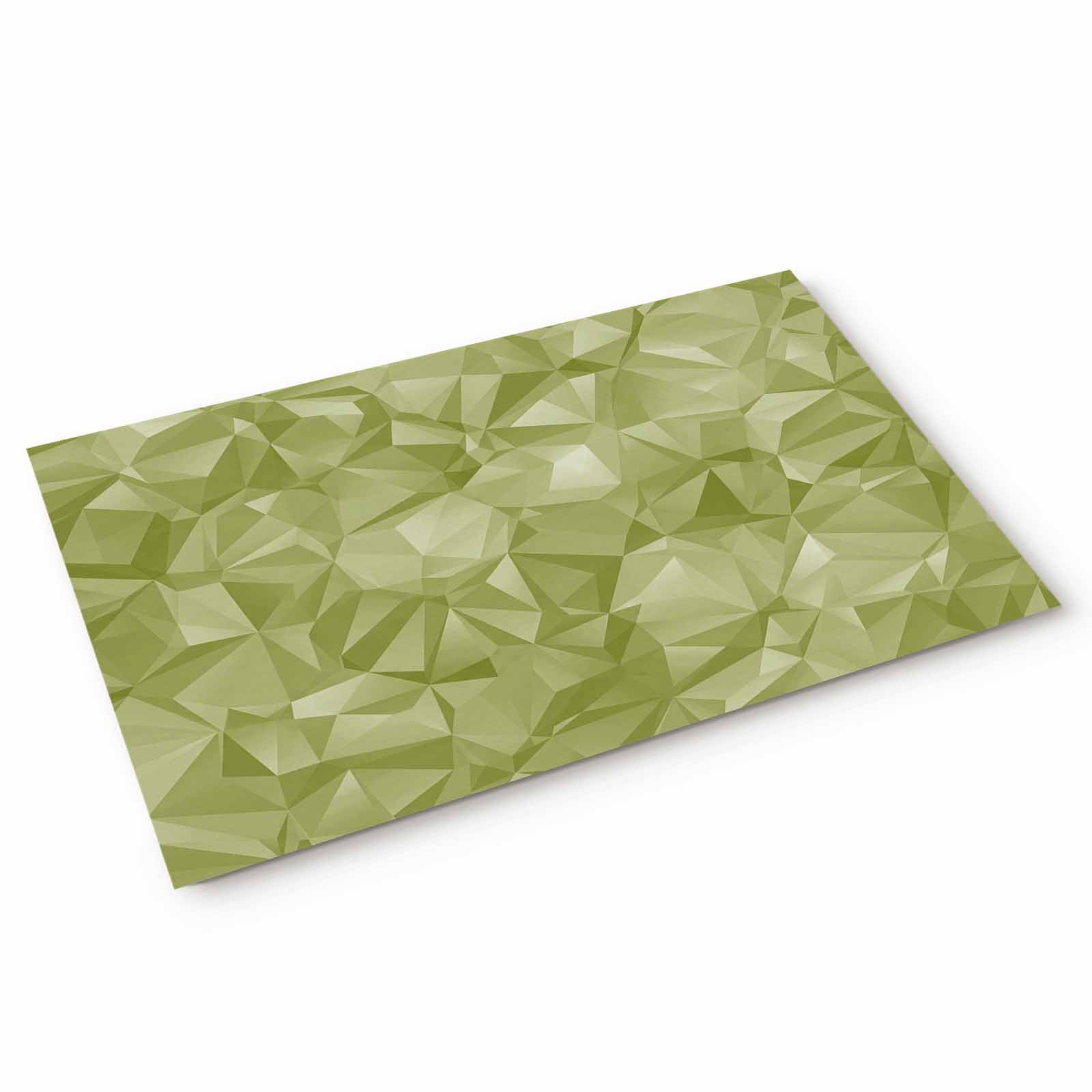 Abstract Art Geometric Door Mat Green Modern Artificial Shape Non Slip ...