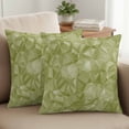 Abstract Art Geometric Pillow Covers Set of 2, Green Modern Artificial ...