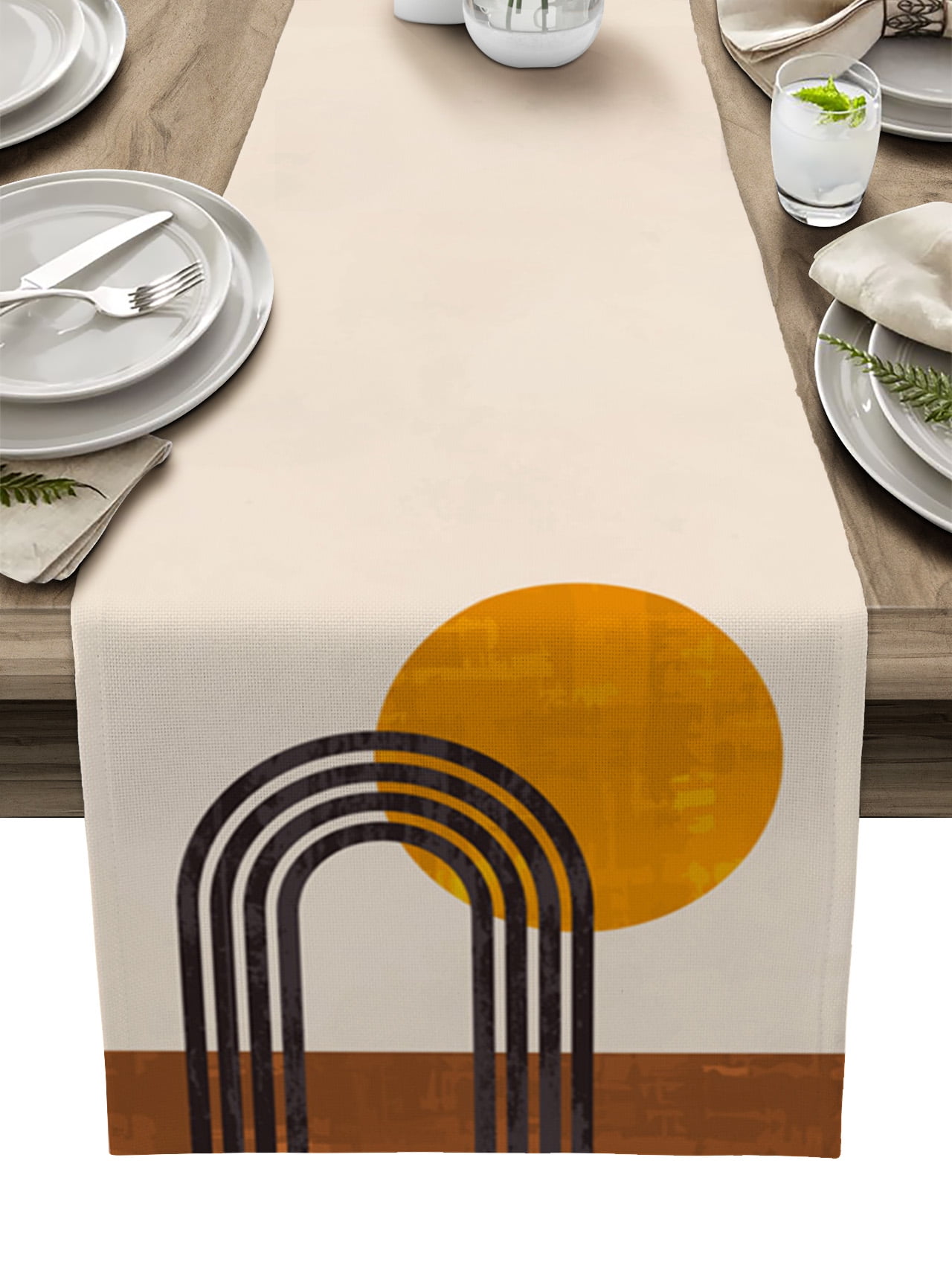 Abstract Art Gouache Table Runner ration Home r Dinner Table ration ...