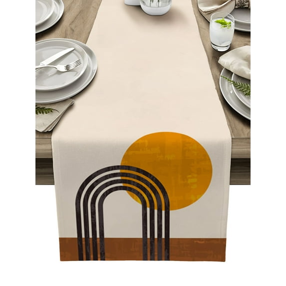 Abstract Art Gouache Table Runner ration Home r Dinner Table ration ...