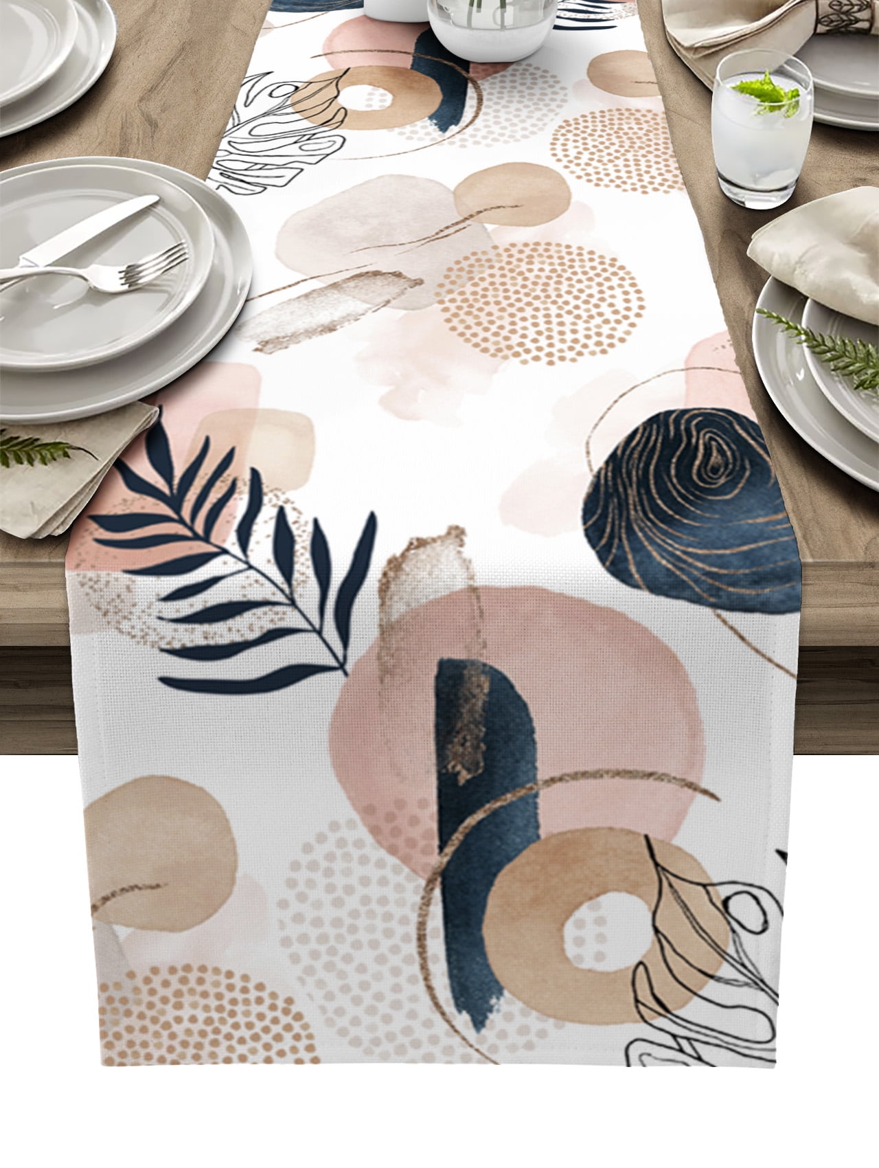 Abstract Art Gouache Table Runner ration Home r Dinner Table ration ...