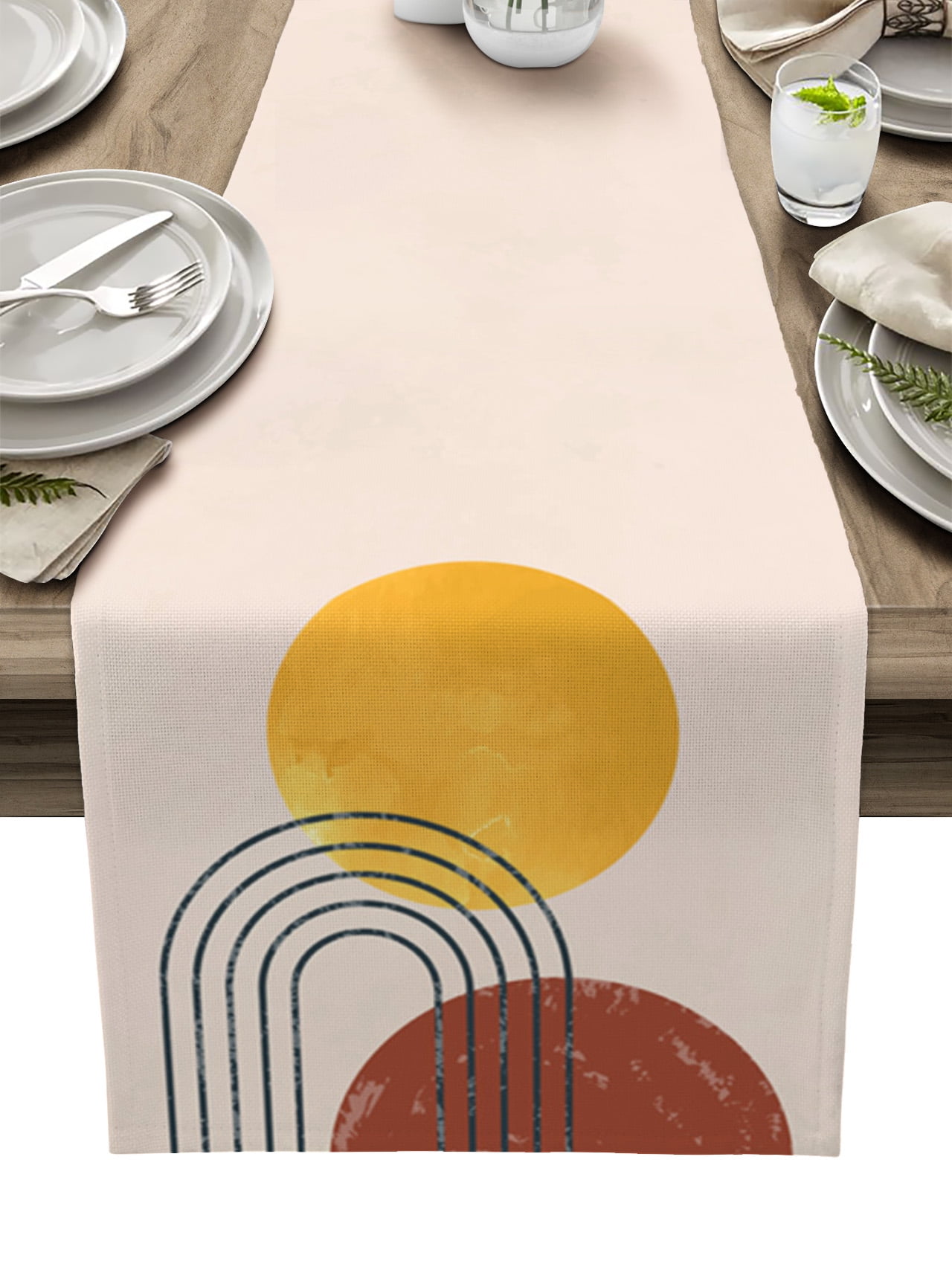 Abstract Art Gouache Table Runner ration Home r Dinner Table ration ...