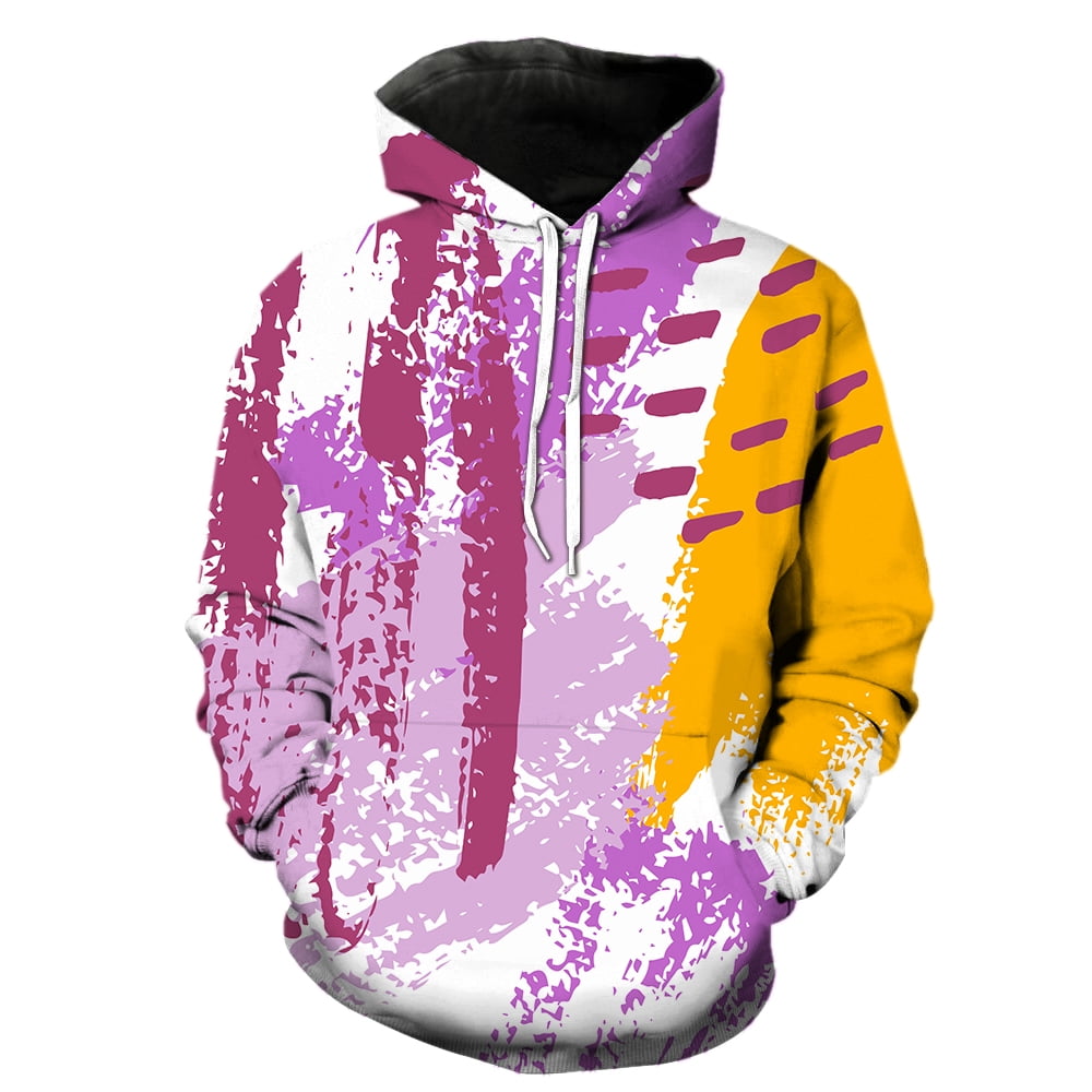Abstract Art Graffiti Men's Hoodies Cool 3D Printed With Hood Jackets ...