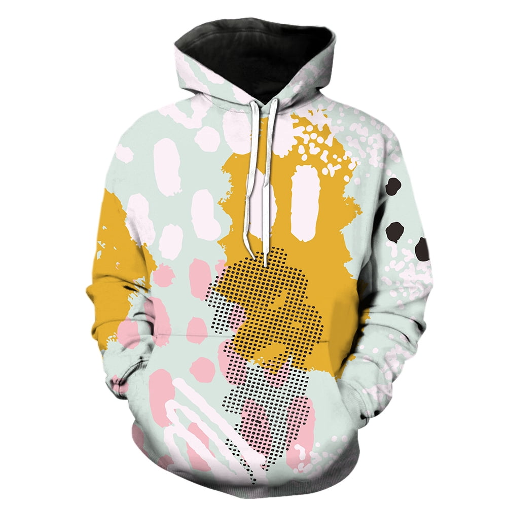 Abstract Art Graffiti Men's Hoodies Cool 3D Printed With Hood Jackets ...