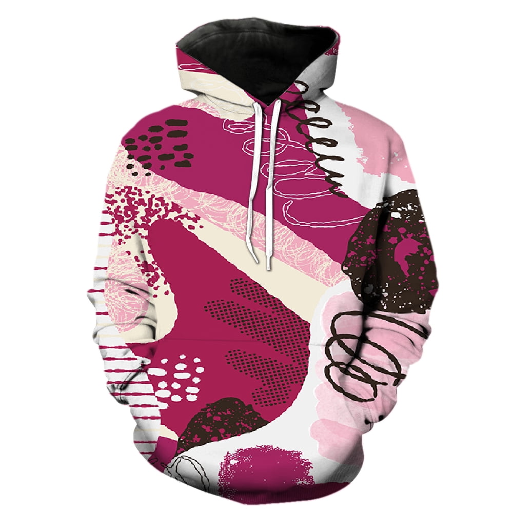 Abstract Art Graffiti Men's Hoodies Cool 3D Printed With Hood Jackets ...