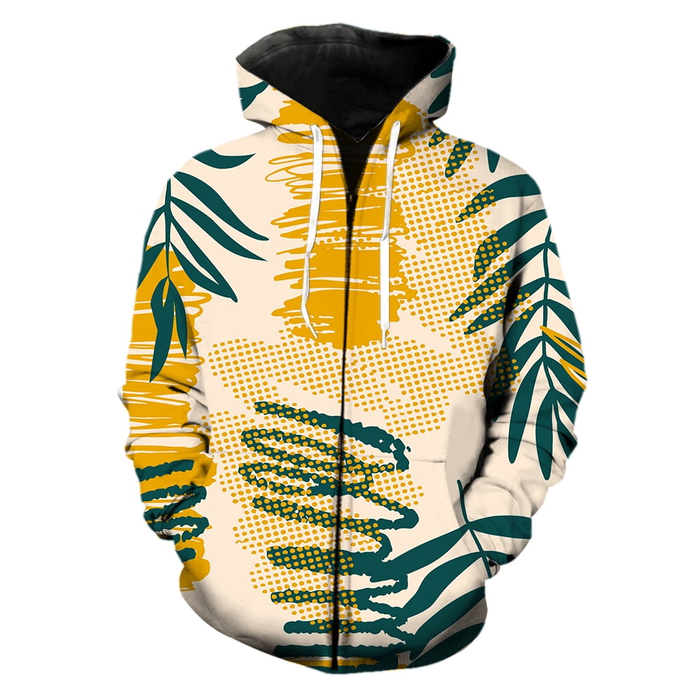 Abstract Art Graffiti Men's Zipper Hoodie Cool Fashion 3D Print ...