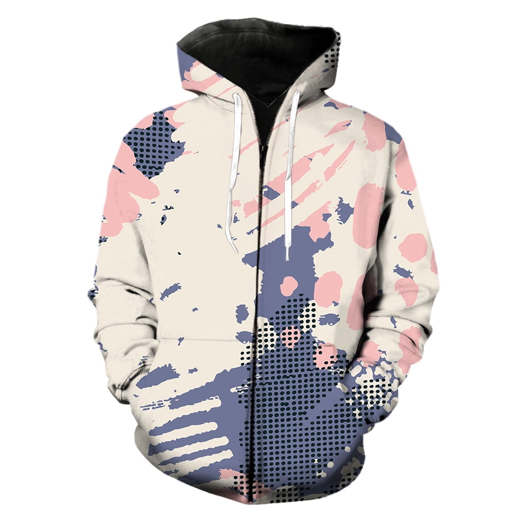 Abstract Art Graffiti Men's Zipper Hoodie Oversized 2024 Hot Sale ...