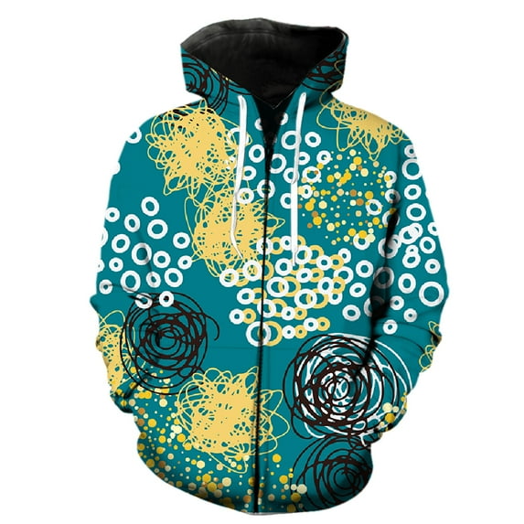 Abstract Art Graffiti Men's Zipper Hoodies Unisex Funny Cool With Hood ...