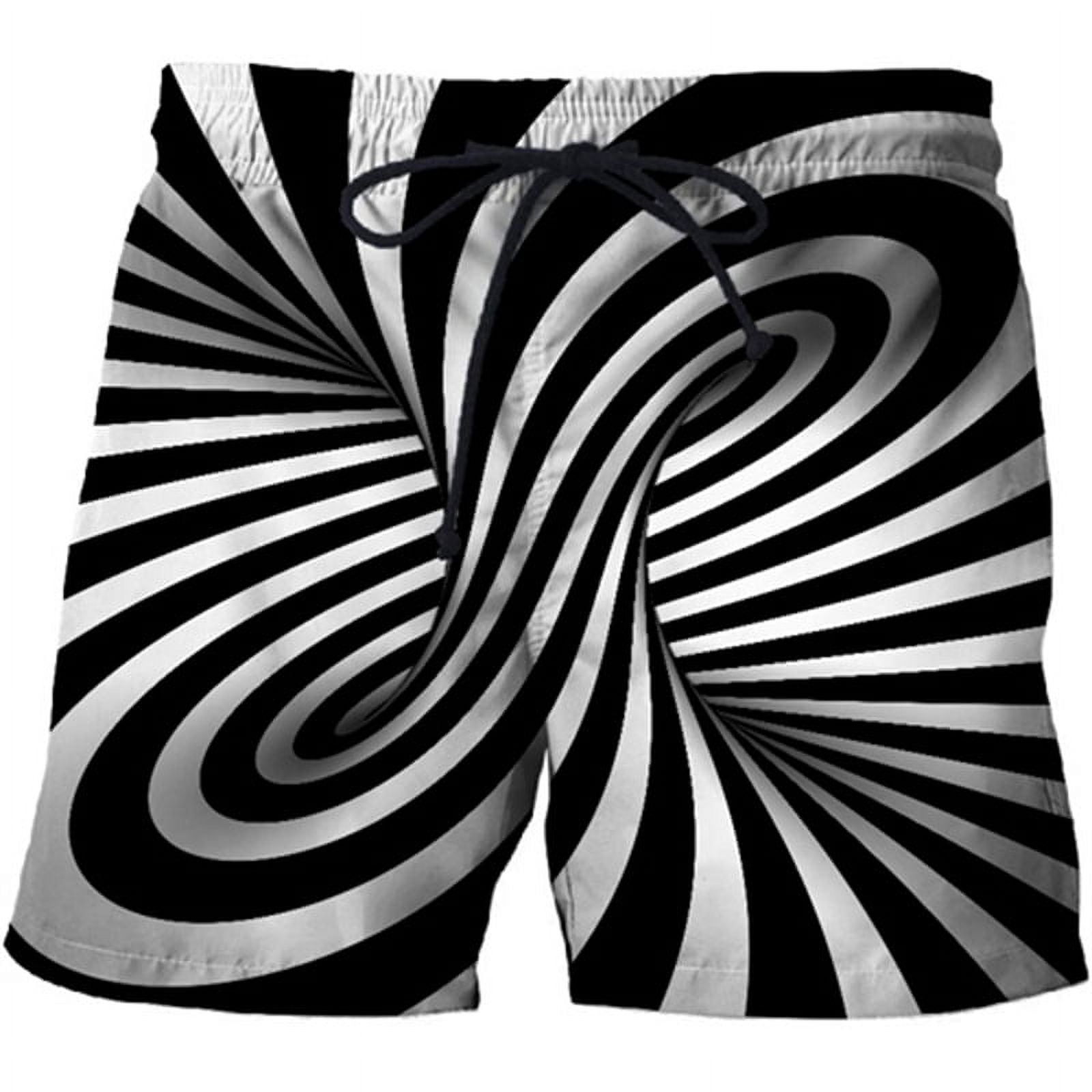 Abstract Art Graphic Shorts Pants Men 3D Printed Swimsuit homme 2025 ...