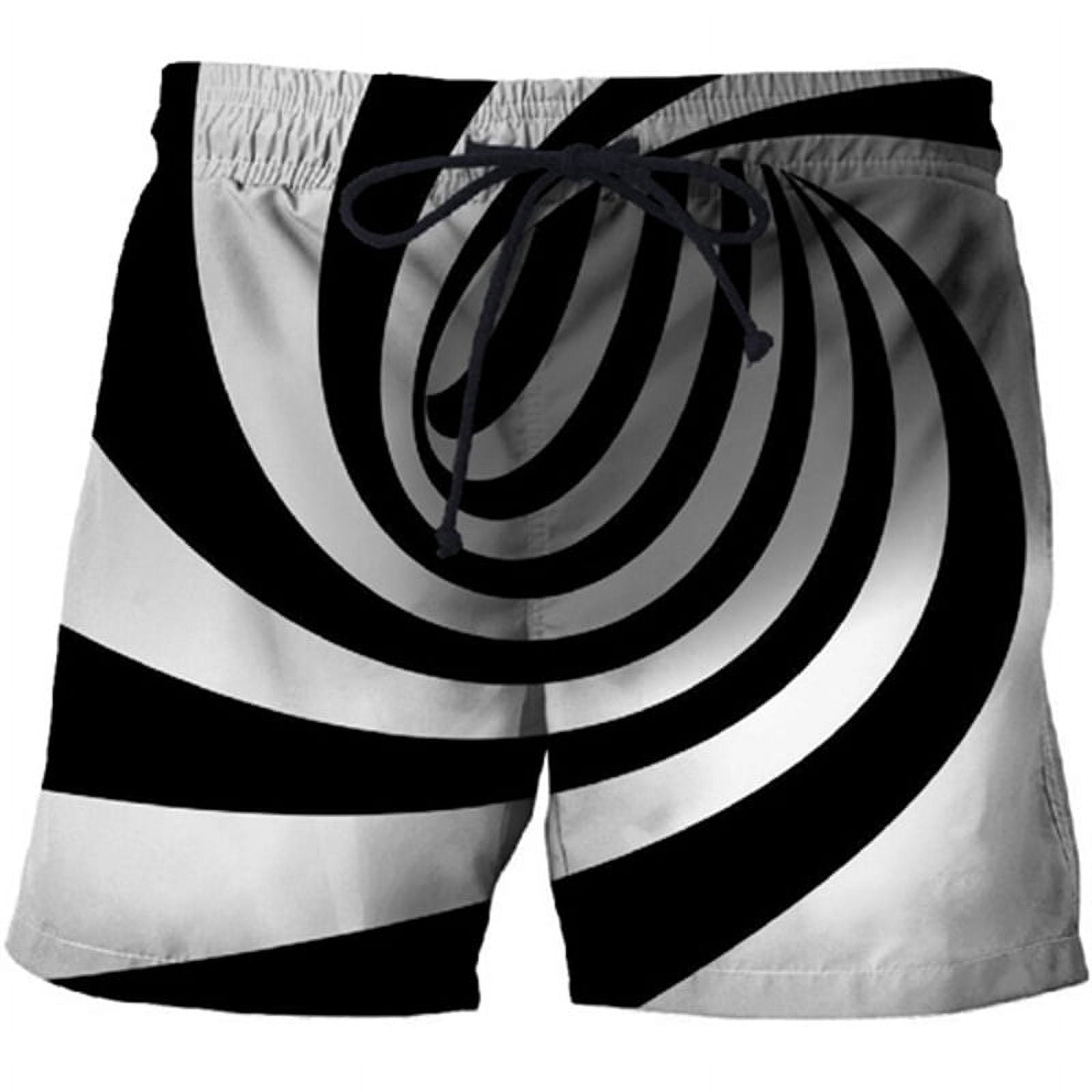Abstract Art Graphic Shorts Pants Men 3D Printed Swimsuit homme 2025 ...