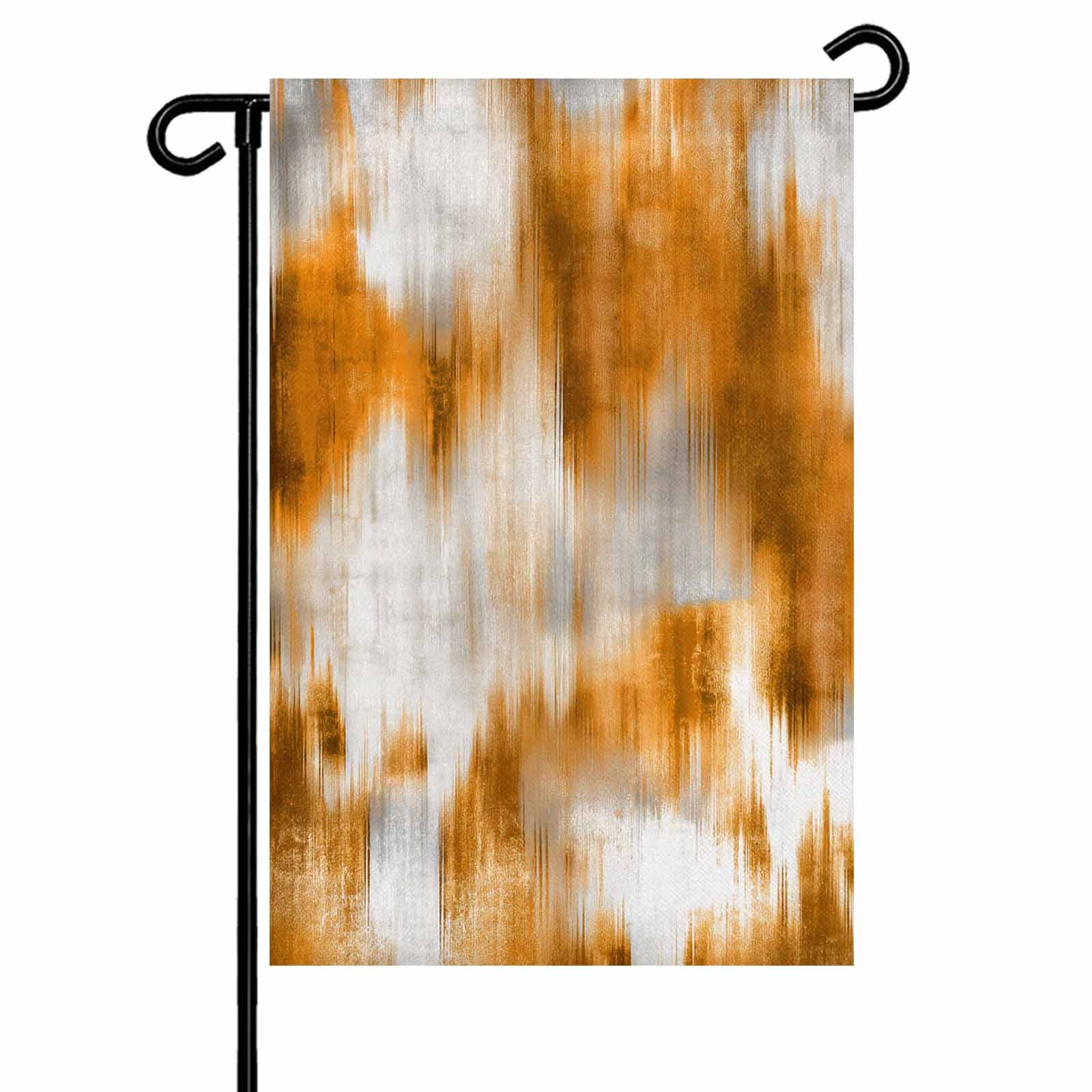 Abstract Art Gray Orange Garden Flag 28x40 Inch Gradient Retro Modern ...