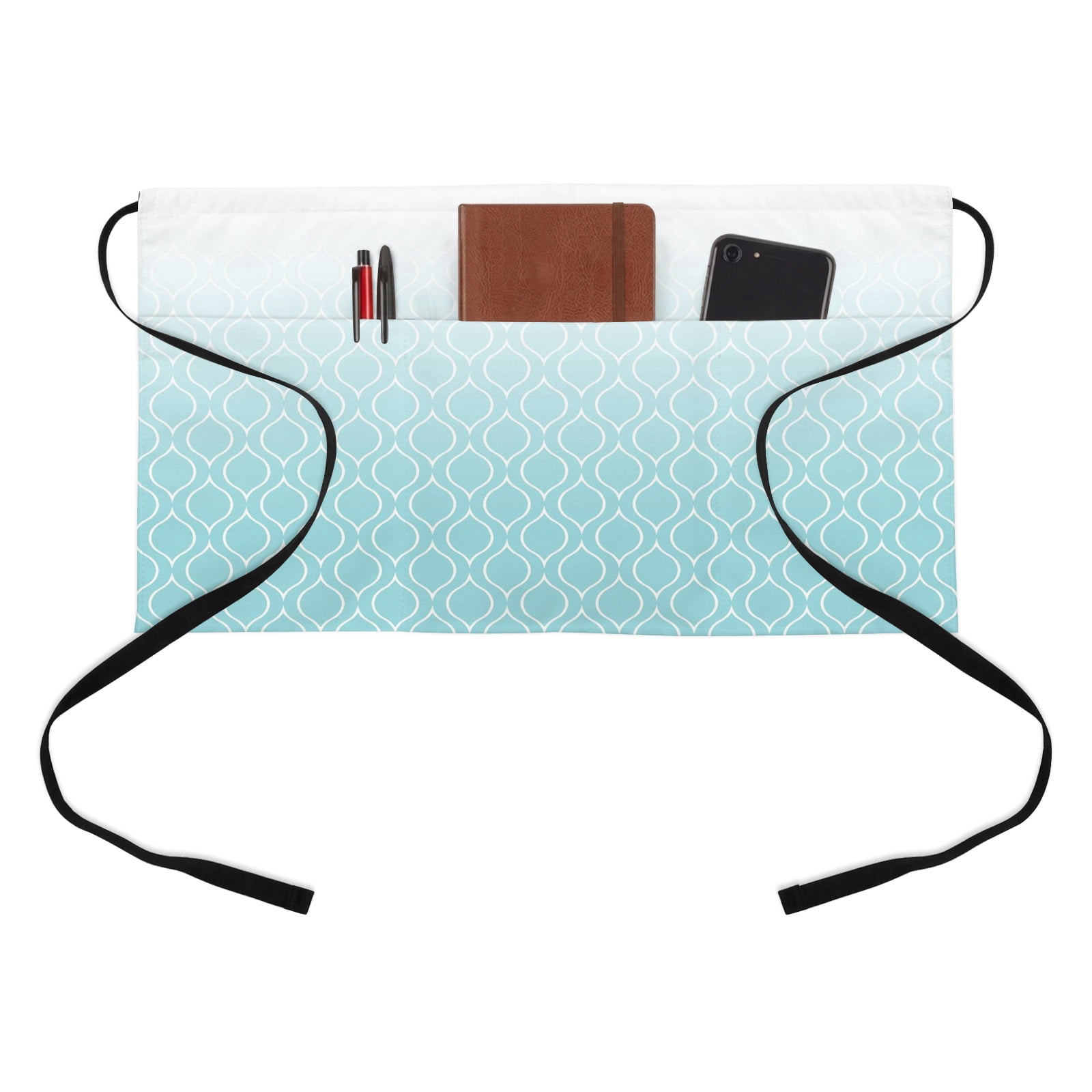 Abstract Art Half Waist Apron Classic Blue Line Gradient Modern Short ...