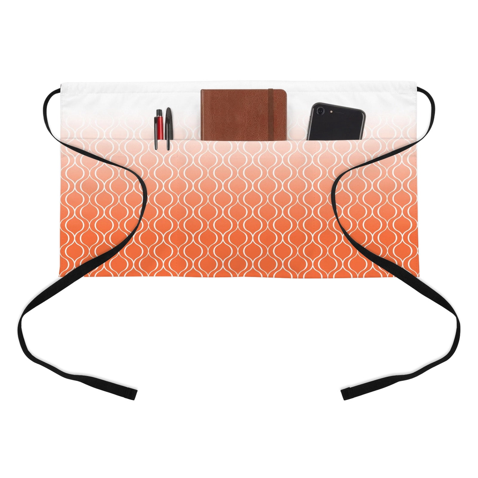Abstract Art Half Waist Apron Classic Orange Line Gradient Texture ...