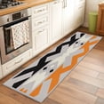 Abstract Art Hallway Washable Runner Rug 2x6 Blue Black Orange Line ...