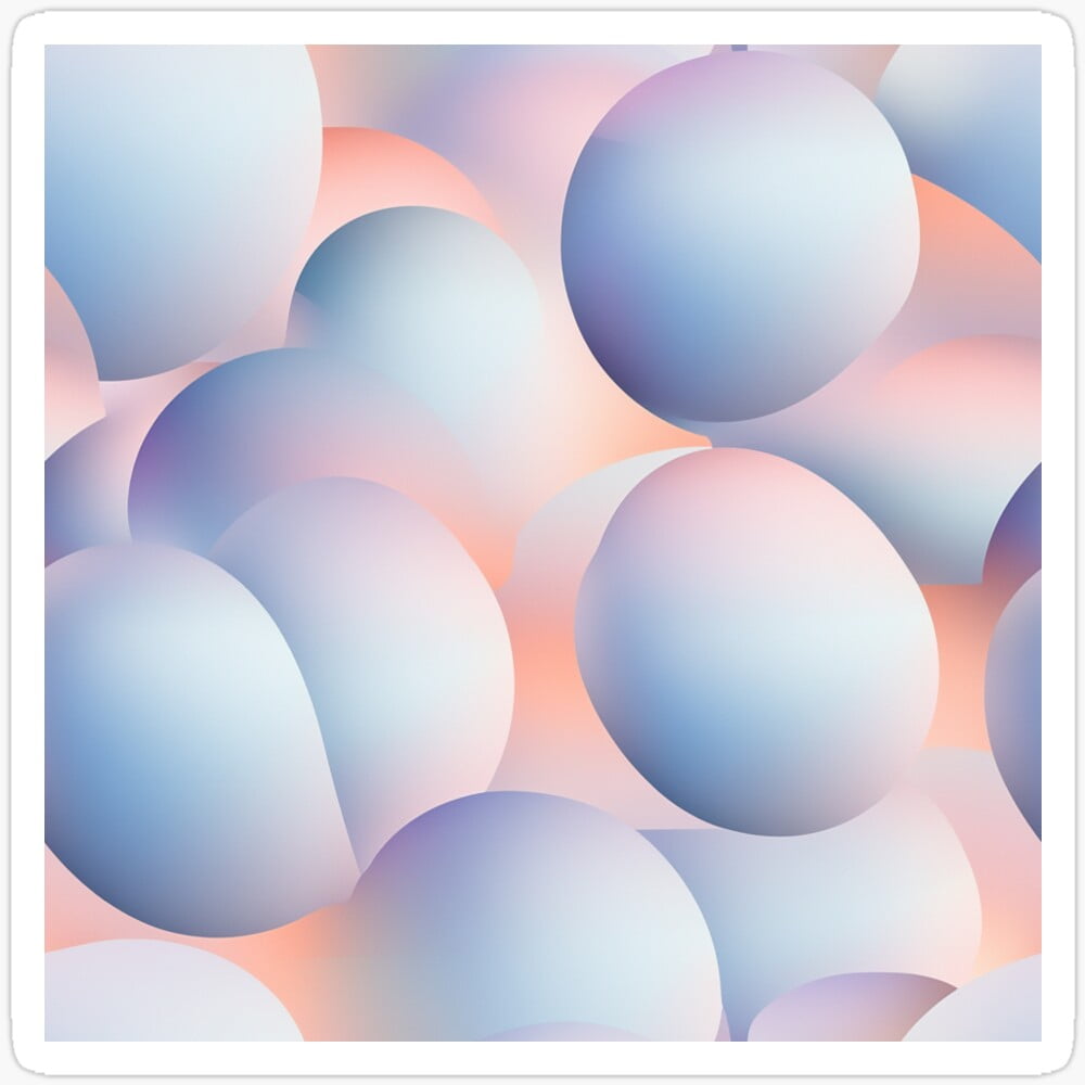 Abstract Art In Vibrating Spheres Sticker Kir-2484 - Walmart.com