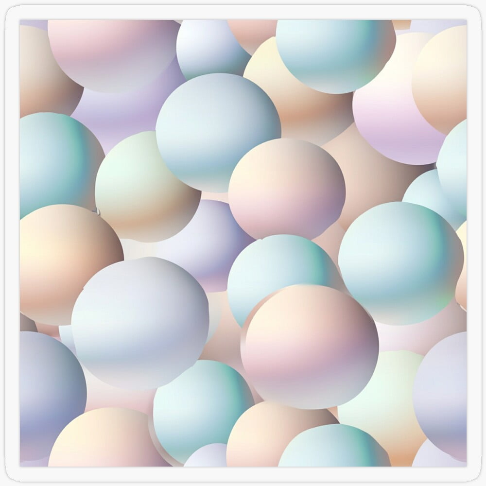 Abstract Art In Vibrating Spheres Sticker Kir-2489 - Walmart.com