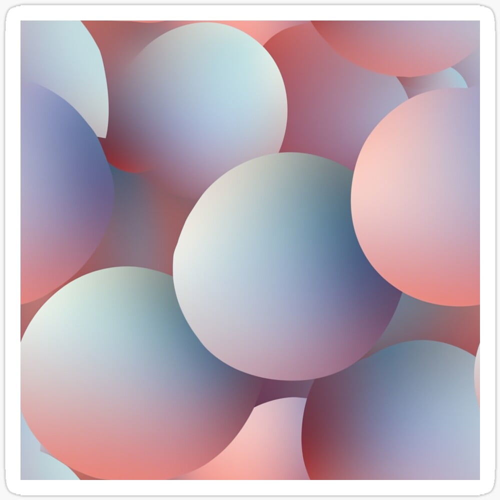 Abstract Art In Vibrating Spheres Sticker Kir-3801 - Walmart.com