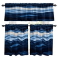 Abstract Art Kitchen Curtains Valance and Tier Set Modernism Collage ...