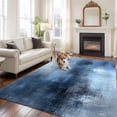 Abstract Art Large Area Rugs 5x8 ft Retro Gradient Blue Watercolor ...