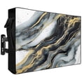 Abstract Art Marble Texture Outdoor TV Cover 52 to 55 inch Gold Black ...