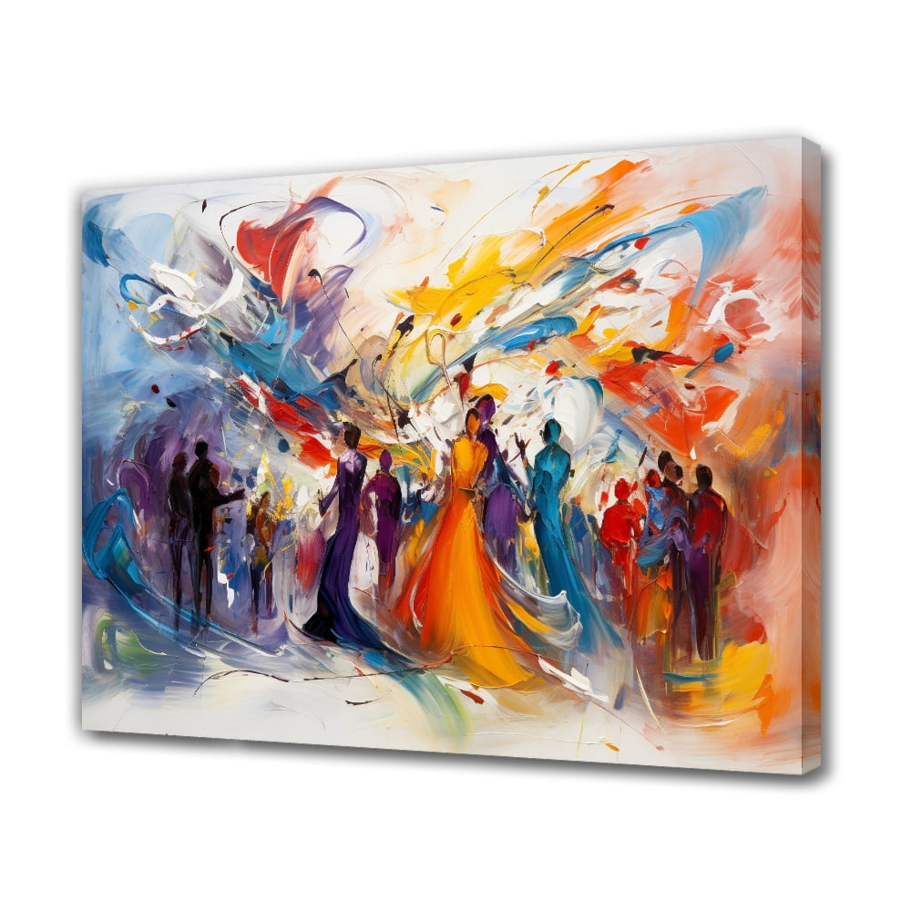 Abstract Art Modern Decorative Painting Abstract Character Gathering ...