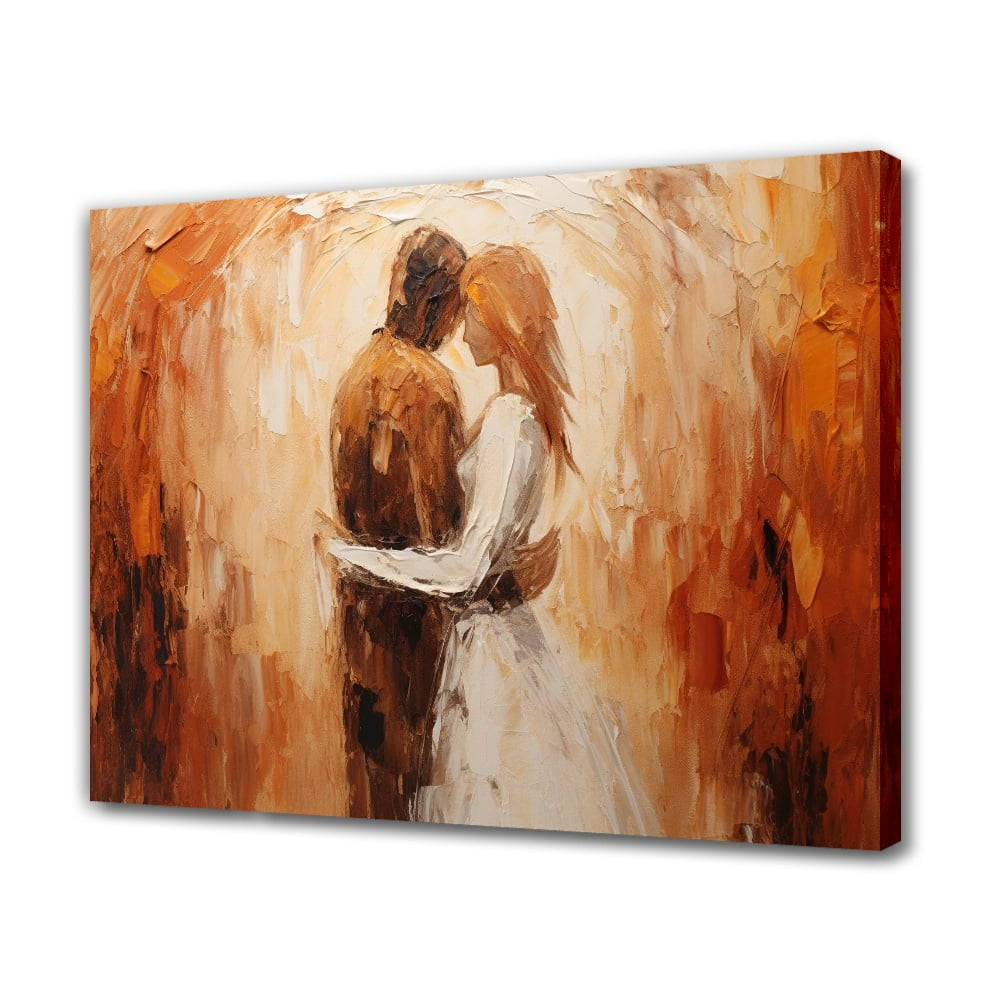 Abstract Art Modern Decorative Painting Back Of A Pair Of Lovers Hug ...