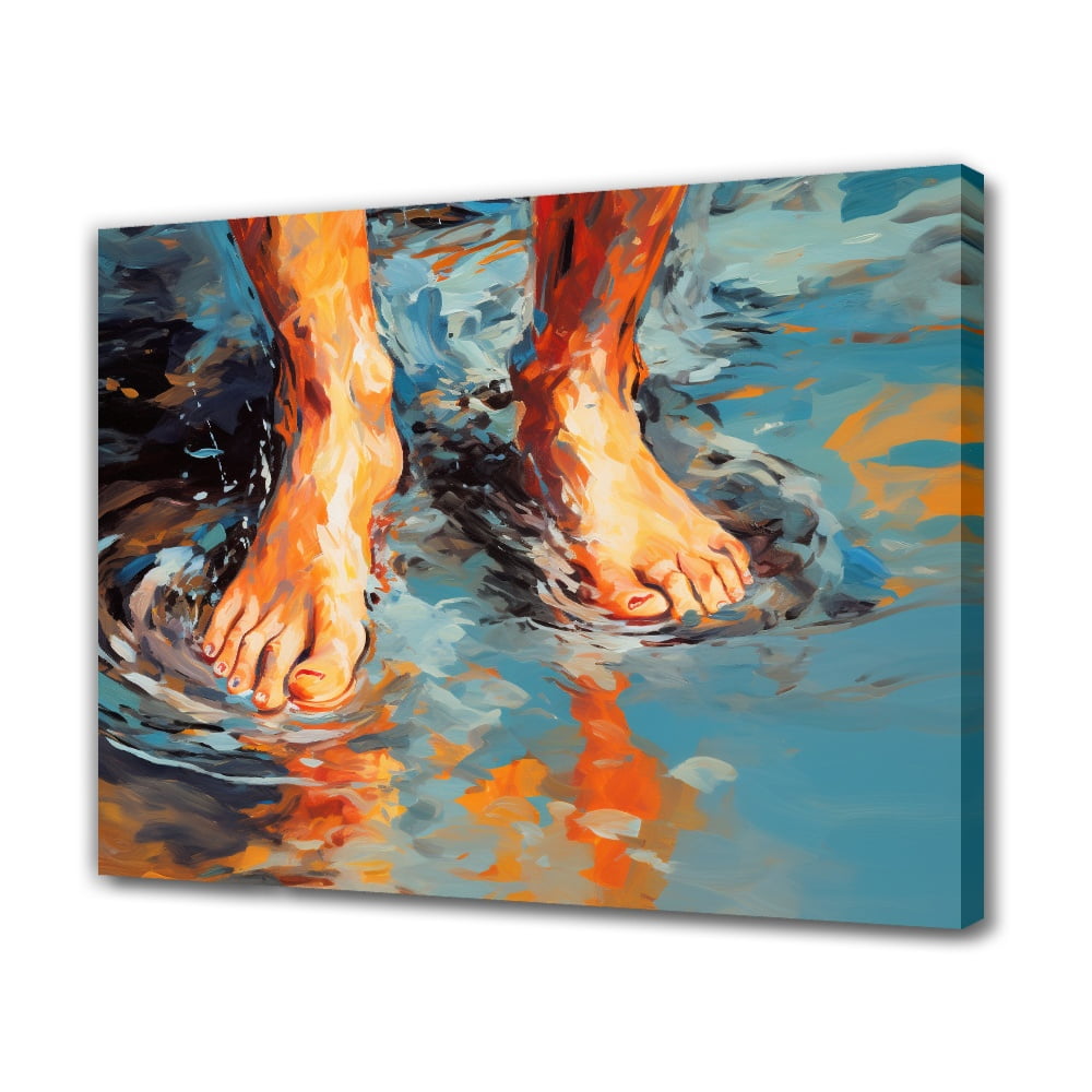 Abstract Art Modern Decorative Painting Feet Framed Canvas Poster ...