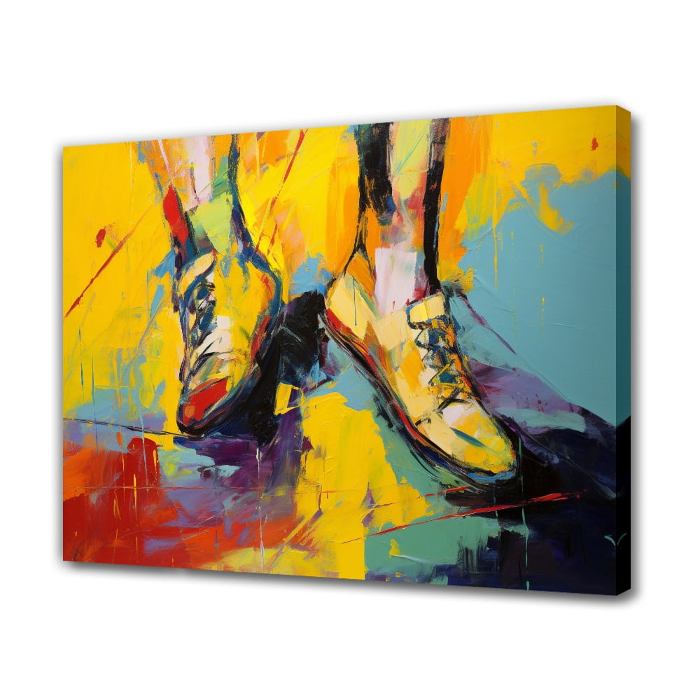 Abstract Art Modern Decorative Painting Feet Framed Canvas Poster ...