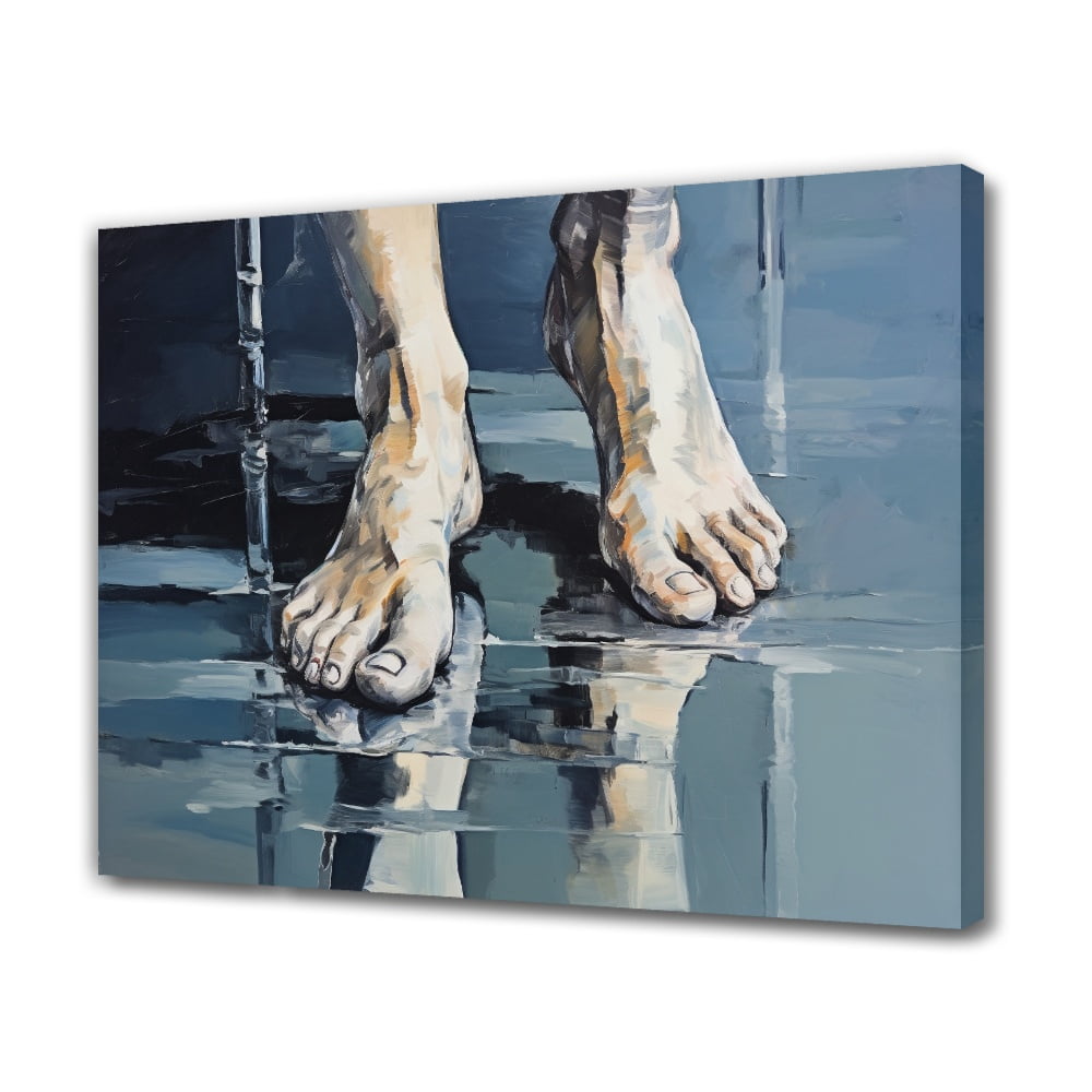 Abstract Art Modern Decorative Painting Feet Framed Canvas Poster ...