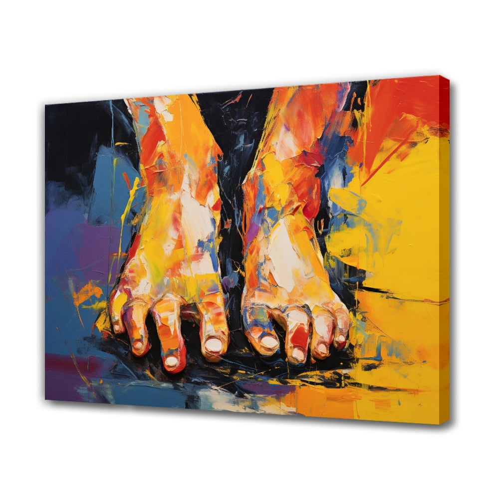 Abstract Art Modern Decorative Painting Feet Framed Canvas Poster ...