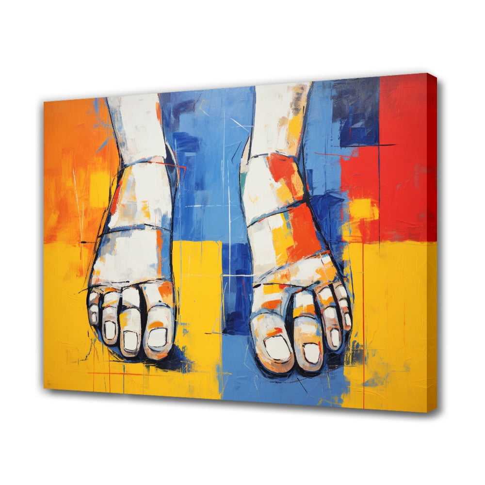 Abstract Art Modern Decorative Painting Feet Framed Canvas Poster ...