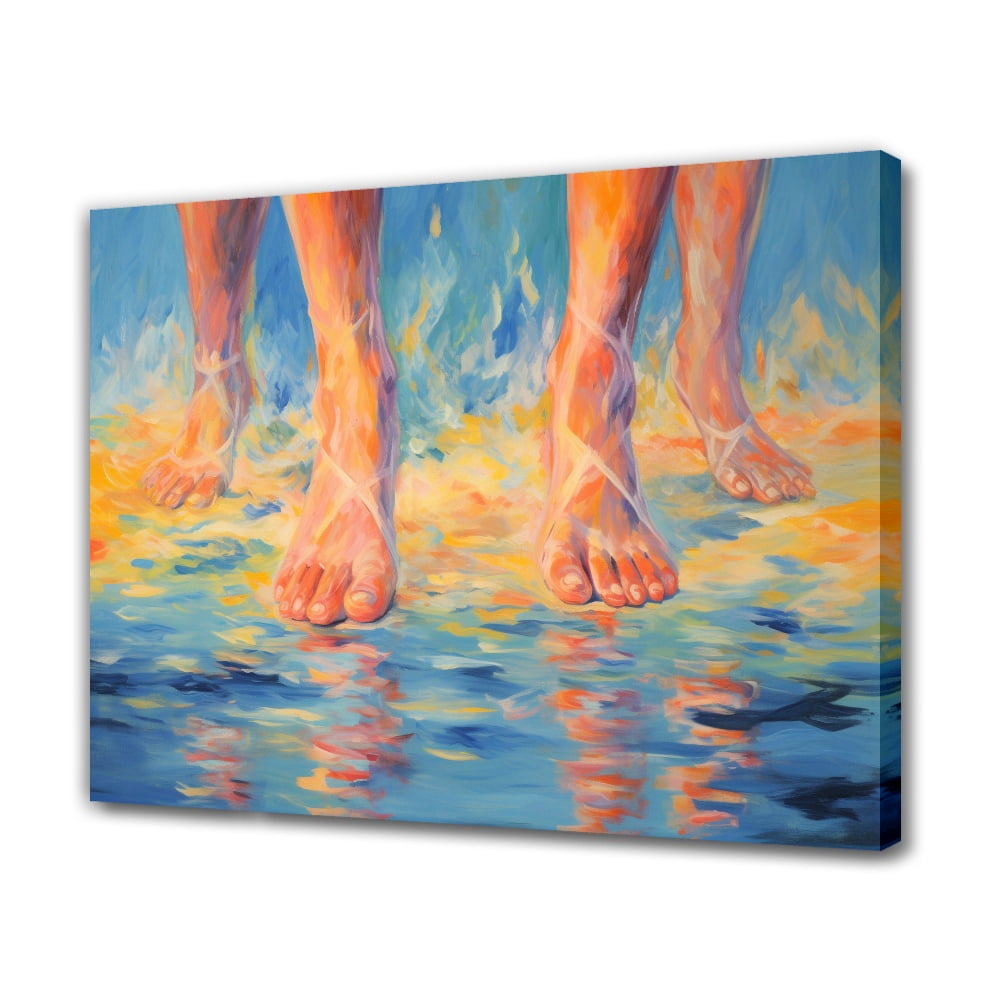 Abstract Art Modern Decorative Painting Feet Framed Canvas Poster ...