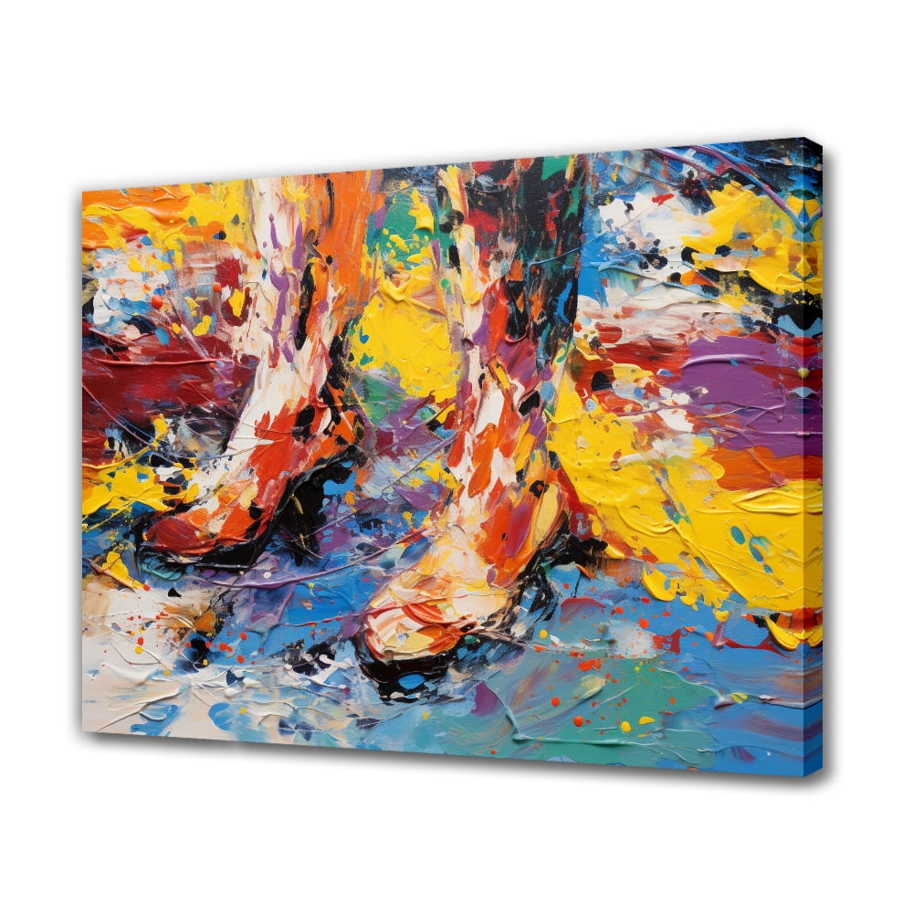 Abstract Art Modern Decorative Painting Feet Framed Canvas Poster ...
