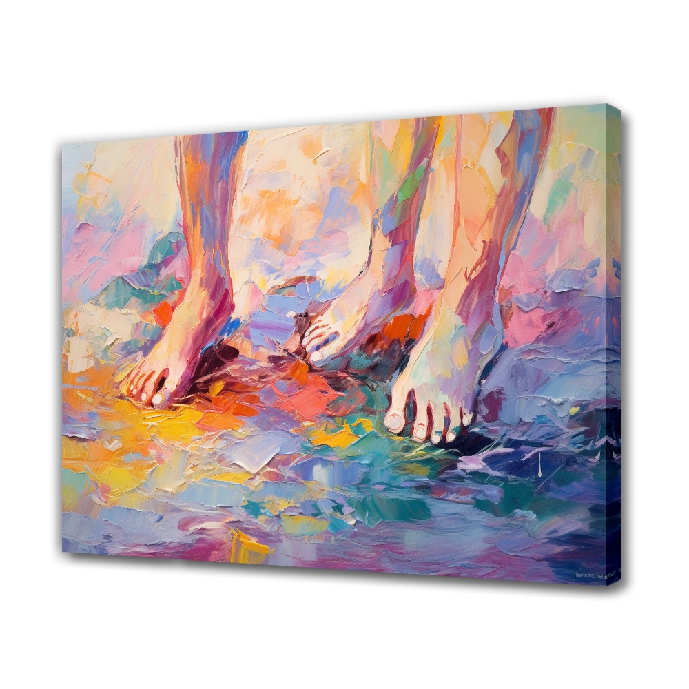 Abstract Art Modern Decorative Painting Feet Framed Canvas Poster ...